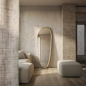 Nástěnné zrcadlo Sogno 165 cm z masivu hnědé