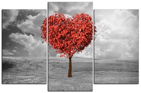 Obraz na plátně - Srdce ve tvaru stromu 1106C (135x90 cm)