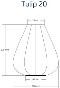 SOLÁRNÍ LAMPÁŠ TULIP 22,5X20 CM BÉŽOVÁ