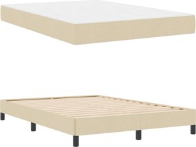 Postel s boxspringem Krémová 140 x 190 cm textil 3398491