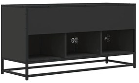 TV skříňka černá 100 x 35 x 50 cm kompozitní dřevo a kov