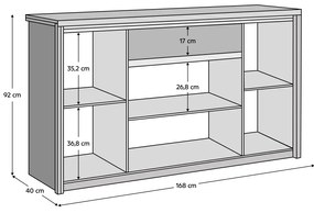 Kondela Komoda 4D1S, dub sonoma, NORTY TYP 11