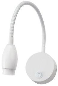 ACA Lighting LED nástěnná lampička s vypínačem SWAN 3W/230V/3000K/210Lm/50°/IP20, bílá