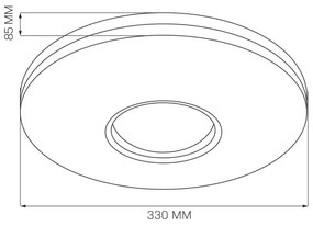 LED Koupelnové stropní svítidlo DETROIT LED/18W/230V pr. 33 cm IP44