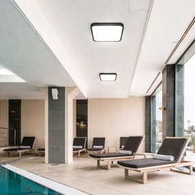 LED Solution Černé přisazené LED svítidlo Plano čtvercové 295x295mm 24W IP44 76461