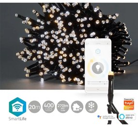 Nedis WIFILX02W400 - LED Vánoční řetěz 400xLED/8 funkcí 25m IP65 Wi-Fi Tuya