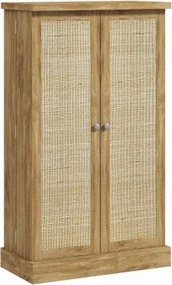 HOMCOM bufet do kuchyně, kuchyňský nábytek s úložným prostorem se 12 policemi na dveřích, nastavitelné, 60 x 30 x 104 cm, vzhled přírodního dřeva