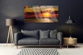 akrylový obraz Východ Cesta Krajina 120x60 cm