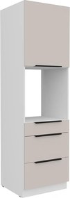 COMO | vysoká skříňka 60 DPS-210 3S1F na vestavnou troubu | PREMIUM BOX | 60 cm | bílá/kašmír