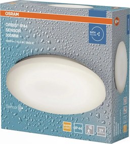 OSRAM OSRAM, ORBIS koupelnové stropní svítidlo, ø 300mm, sensor, OSRAM, 1600lm, 15,5W, IP44, AC36060022M