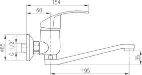 Slezák - RAV Umyvadlová/dřezová baterie MISSISSIPPI - MS001.x/26, Chrom Rozteč připojení (mm): 150