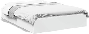 Rám postele se zásuvkami bílý 120 x 200 cm kompozitní dřevo 3280664