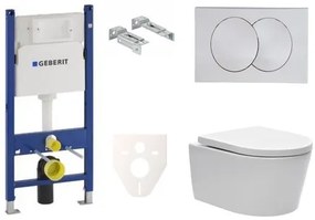 Cenově zvýhodněný závěsný WC set Geberit do lehkých stěn / předstěnová montáž+ WC SAT Brevis SIKOGES7W7S