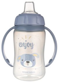 Canpol babies Hrneček tréninkový Cute Animals se silikonovým pítkem 320 ml Pejsek