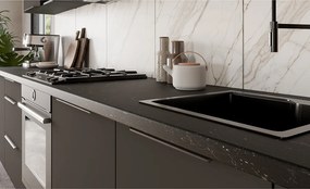 ARIA pe | dolní skříňka 80 ZL 2F dřezová | 80 cm | ANTI FINGERPRINT povrch | černá/šedá grafit