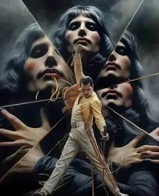 NORIMPEX Diamantové malování Freddie Mercury (2003265) / 30x40 cm