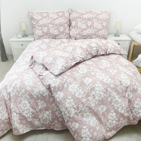 Bavlněné povlečení Rose růžová Zapínání: knoflík, Velikost polštáře: 70x90, Velikost přikrývky: 140x200