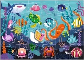 DJECO Puzzle Tactilo sea / 24+8 dílků / od 3 let