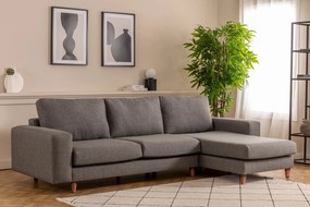 Hanah Home Rohová pohovka BERLIN šedá pravá