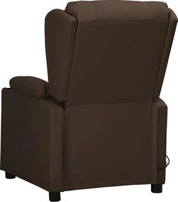 Masážní křeslo hnědé umělá kůže 339076