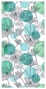 Tapeta - Lotusové květy v tyrkysové