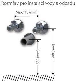 Intedoor Skříňka spodní 101 cm s keramickým umyvadlem, 3 zásuvky,   bílá mat  LE 100 3Z A3416   LE 100 3Z A3416 LE 100 3Z A3416