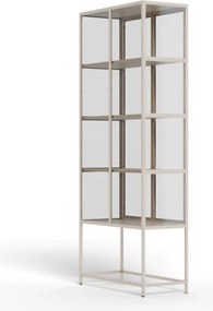 Vitrína Seaford 77x185,6 cm šedá