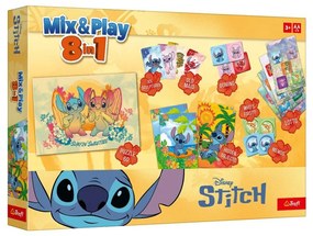 Mix & Play 8v1 Stitch společenská hra v krabici 40x27x5cm