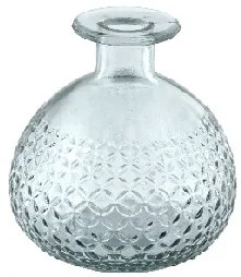 Ego Dekor VIDRIOS SAN MIGUEL !RECYCLED GLASS! Váza z recyklovaného skla kulatá "DIAMOND", 12 cm čirá