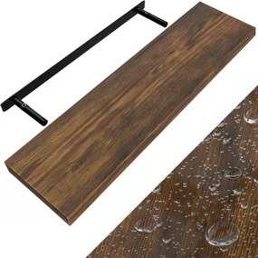 Nástěnná police FIGO + konzole, 90cm, tmavý dub Casaria