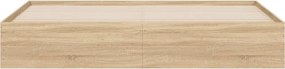 Rám postele se zásuvkami dub sonoma 200x200 cm kompozitní dřevo 3207247