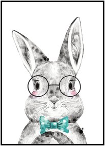 Plakát Zajíček Rozměr plakátu: 40 x 50 cm, Varianta zajíčka: Zajíček gentleman