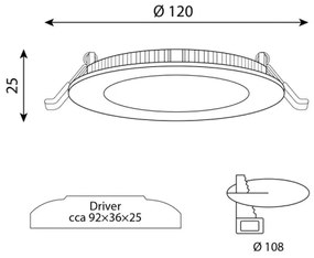 LED podhledové svítidlo McLED TORO R9 TR120-9W2700K-W-EN teplá bílá ML-412.010.33.0