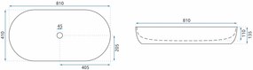 Rea Cleo, umyvadlo na desku 810x410x135 mm, bílá lesklá, REA-U0563