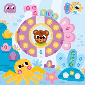 Janod My arts&crafts Kreativní sada Štrasové kamínky a nálepky Zvířátka