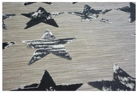 Kusový koberec PP Hvězdy šedý 120x170cm