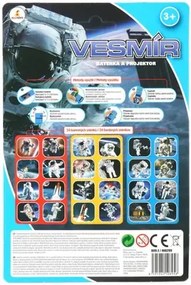 Svítilna s projektorem Vesmír 2v1 / Dětská svítilna / 24 obrázků / na