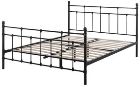 Kovová postel 140 x 200 cm černá LYNX Beliani