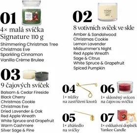 Yankee Candle Adventní sběratelská sada 2026 / Dárková sada / 4x svíčk