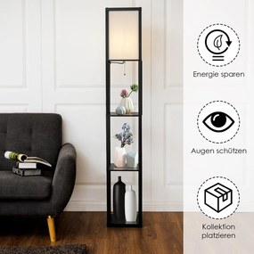 Costway 3-úrovňová stojací lampa Police Moderní stojací lampa