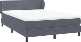 Box spring postel s matrací tmavě šedá 160x210 cm samet 3317614