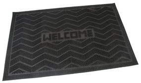 Gumová vstupní kartáčová rohož Welcome - Waves - 60 x 40 x 0,8 cm