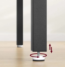 Jídelní stůl Vasagle Desry 110 cm černý/hnědý