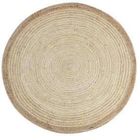 Kulatý jutový koberec ⌀ 120 cm světle béžový MENEMEN Beliani