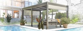 Outdoor Creations Hliníková pergola s lamelami ORION 300x400cm 4 stojky Barva: Bílá RAL 9016