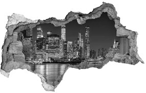 Wallmuralia Díra 3D foto tapeta nálepka Manhattan noc 95x73 cm