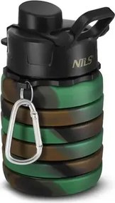 NILS Camp NC4106 500ml zelená / Skládací silikonová láhev
