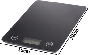 Verk Group Elektronická kuchyňská váha lcd 5kg sklo přesné