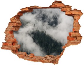 Wallmuralia Samolepící nálepka beton Mlha nad lesem 90x70 cm