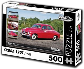 Puzzle retro-auta puzzle č. 76 škoda 1201 (1958) 500 dílků